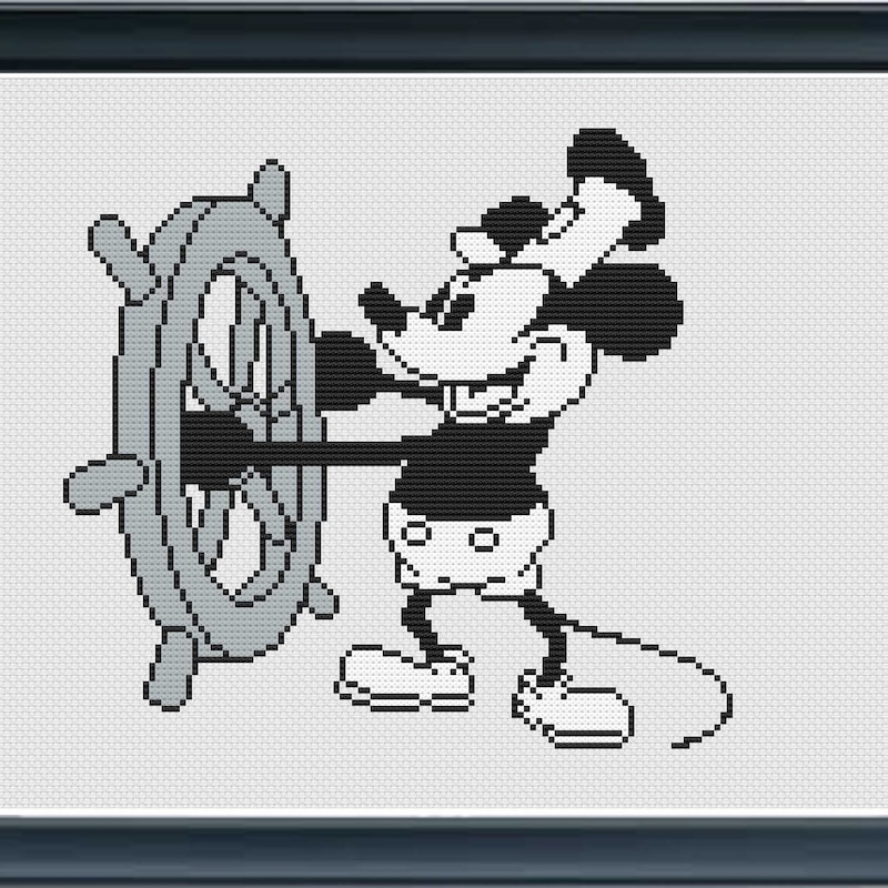 Mickey Cross Stitch - Etsy