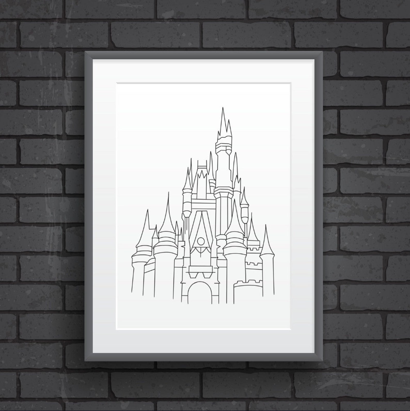 Cinderella Castle Line Art Instant Download / Theme Park - Etsy Canada