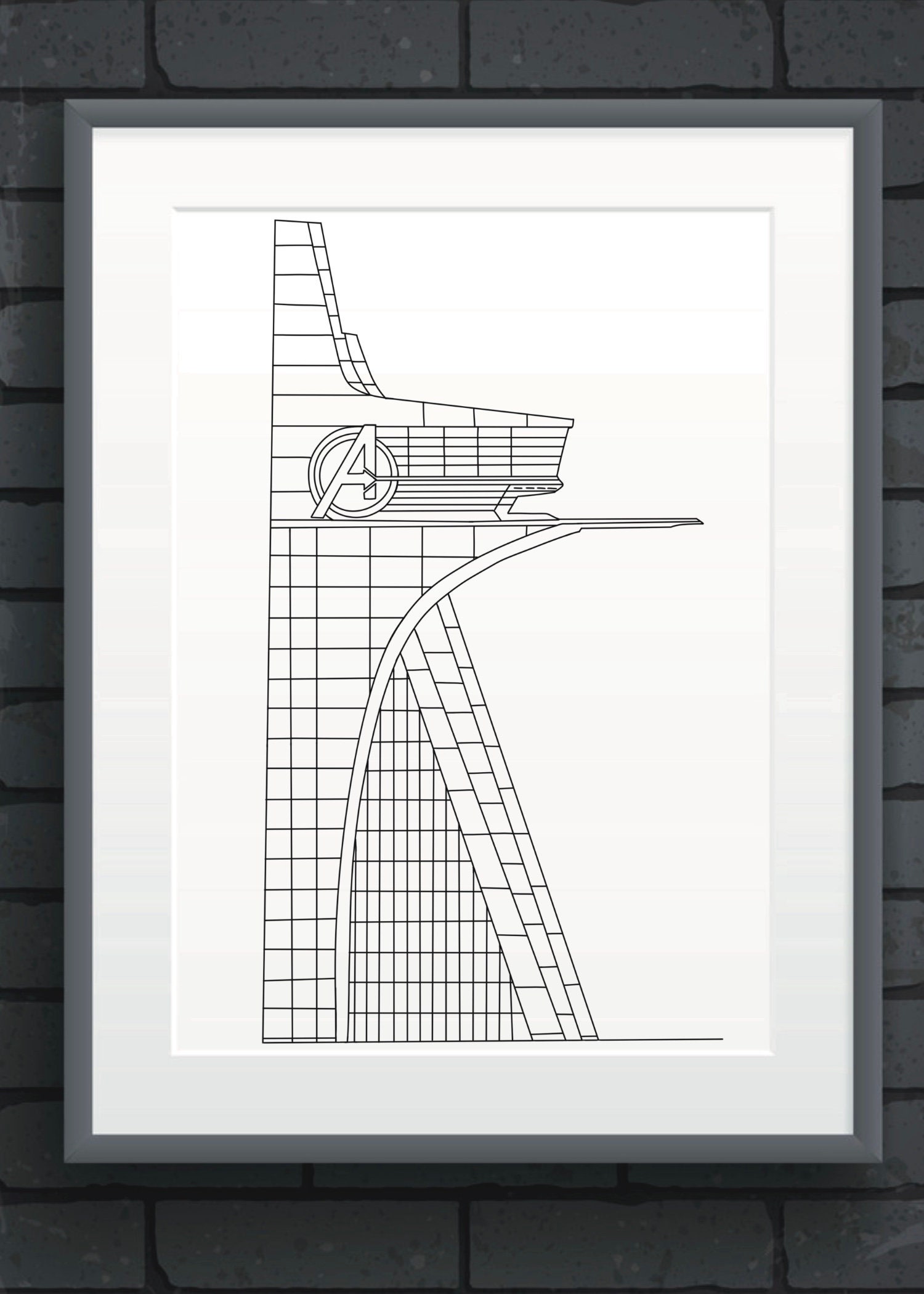 Avengers Tower Instant Download / Avengers Inspired Wall Art / - Etsy
