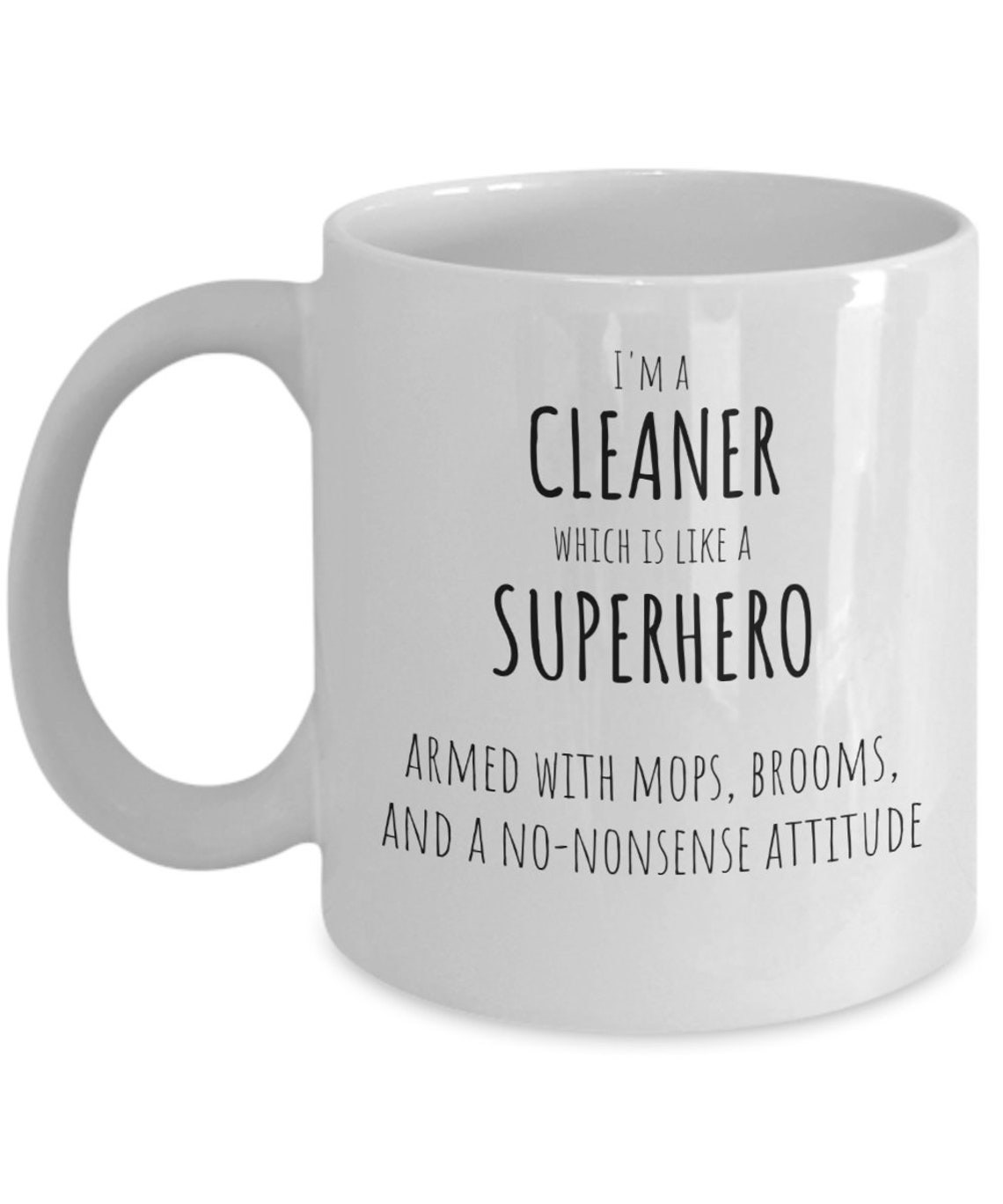 Gift for Cleaner, Funny Cleaning Lady Present, Superhero, Cleaner ...