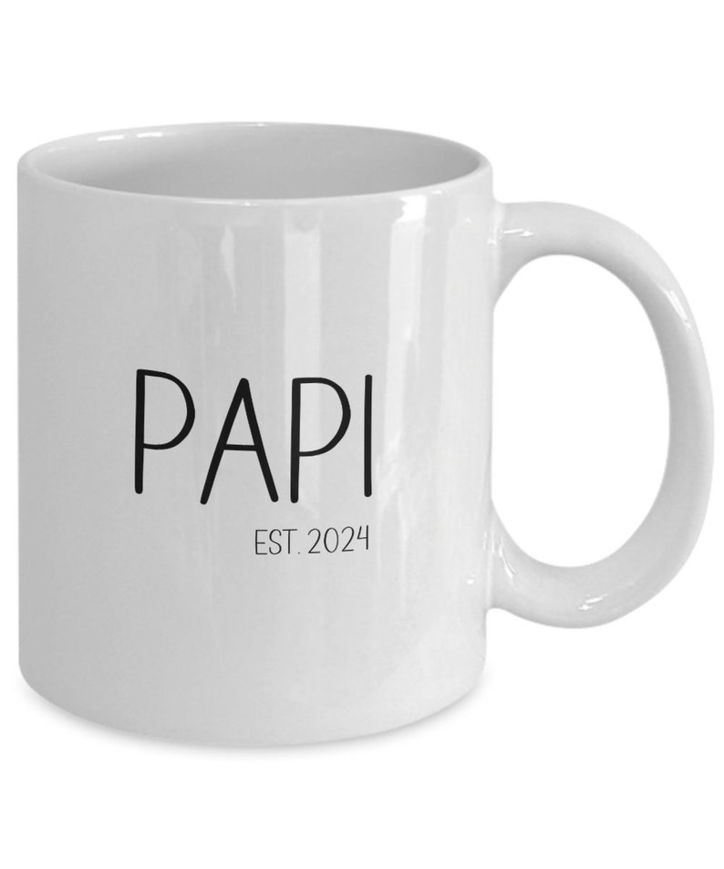 Papi Est 2024 Mug, Papi to Be Gifts, Dad Announcement, Going to Be a ...