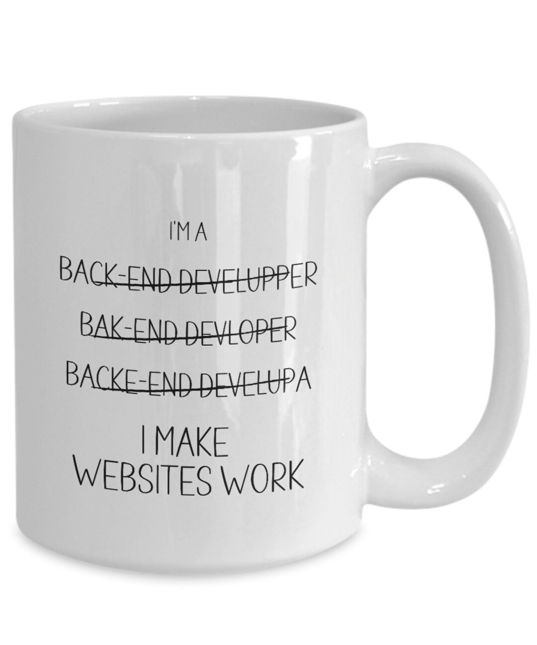 Back-end Developer Gift, Funny Computing Mug, Gift for Dad, Coworker ...
