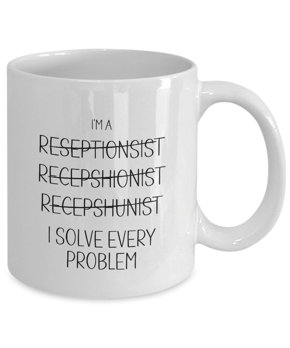 Receptionist Gift, Funny Receptionist Coffee Mug, Coworker Gift ...