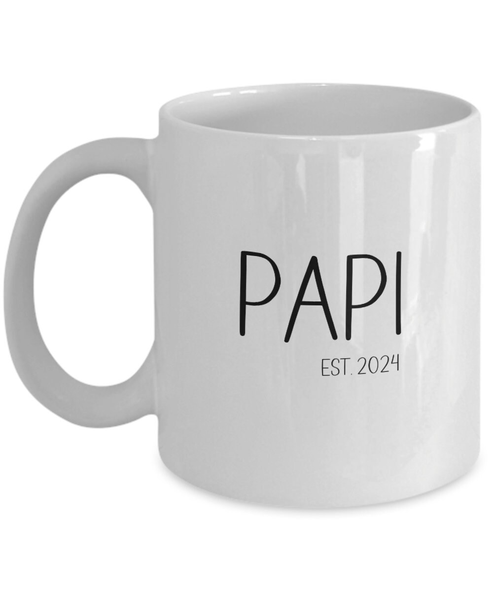 Papi Est 2024 Mug, Papi to Be Gifts, Dad Announcement, Going to Be a ...