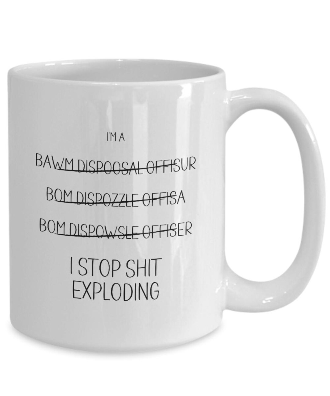 Bomb Disposal Officer Gift, EOD Disposal, Bomb Tech, Bomb Squad Coffee ...