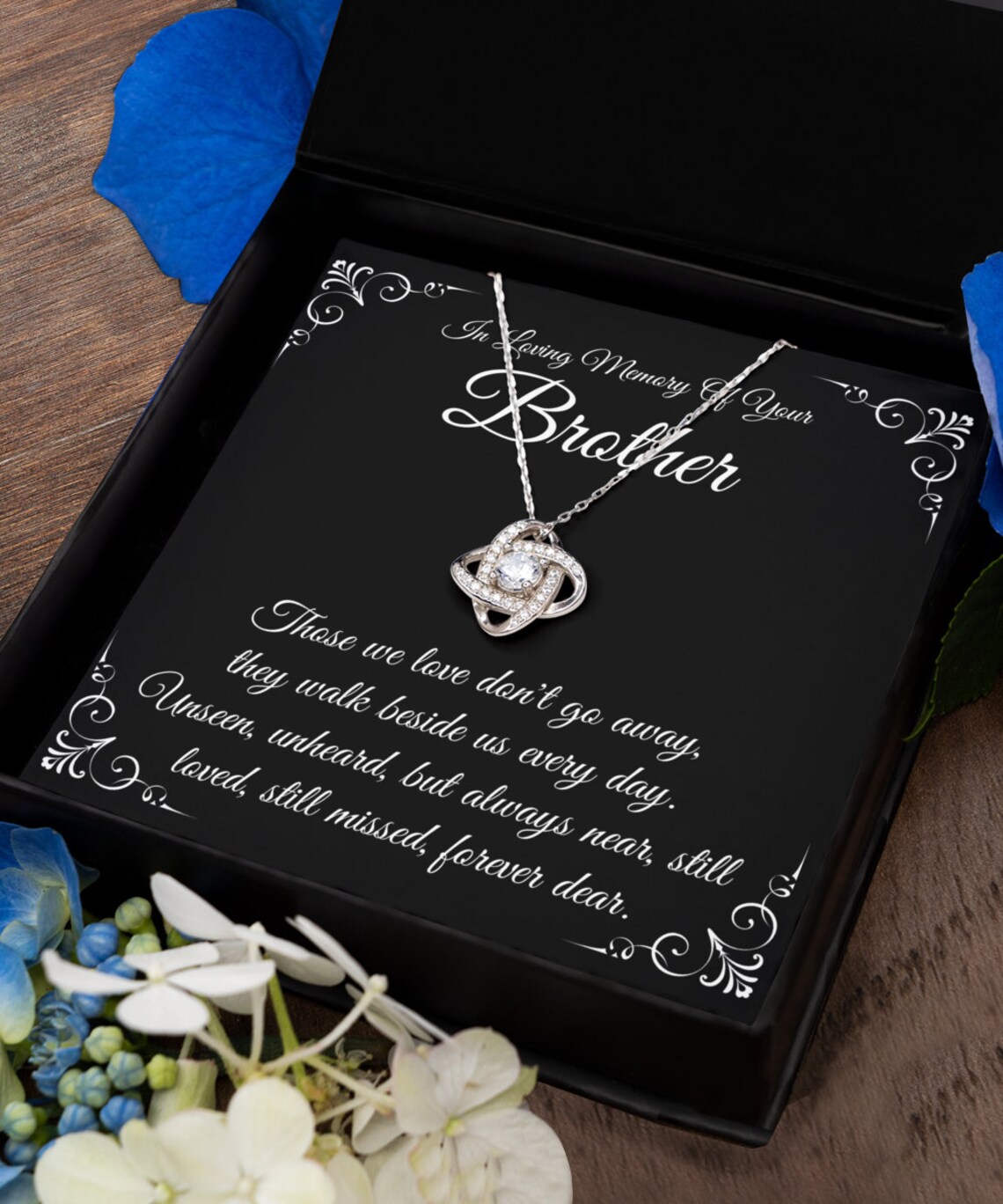 Brother Memorial Necklace, Sorry for the Loss of Your Brother, Sympathy ...