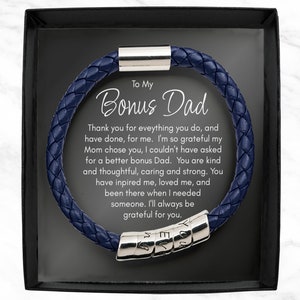 To My Bonus Dad Bracelet, Gift for Bonus Dad, Best Bonus Dad Jewelry ...