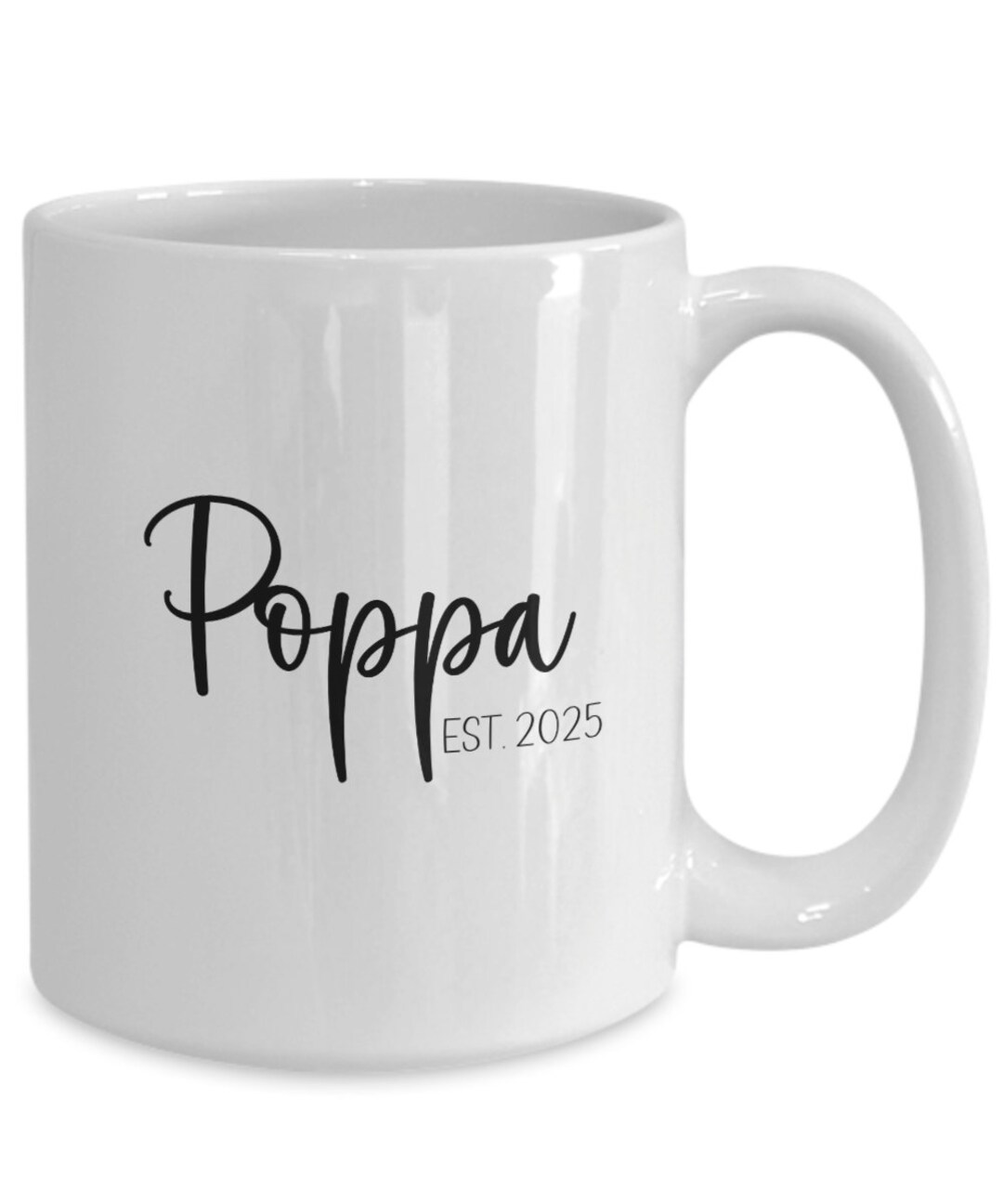 Poppa Est 2025 Mug, Poppa to Be Gifts, Dad Announcement, Going to Be A ...