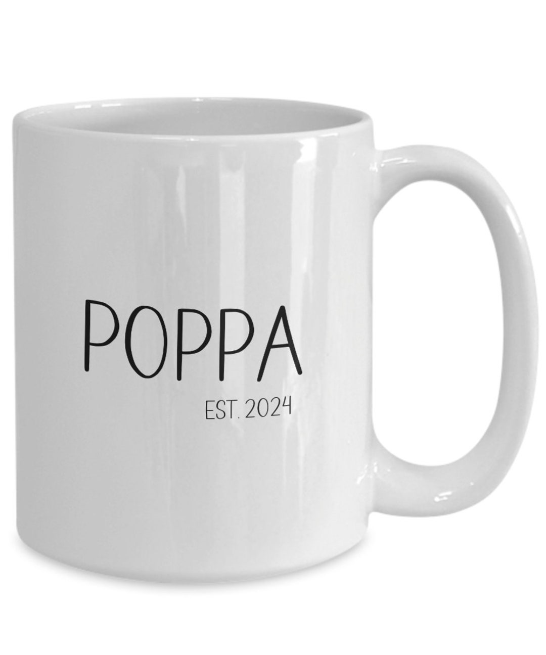 Poppa Est 2024 Mug, Poppa to Be Gift, New Poppa, New Dad Gift, Going to Be a Poppa, Baby ...