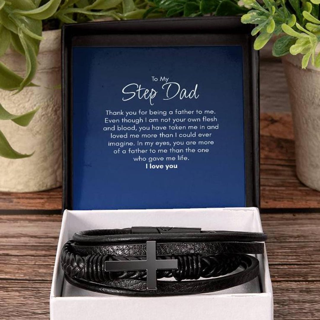 Gift for Step Dad, Step Father Bracelet, Step Dad Gifts for Christmas ...