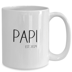 Papi Est 2024 Mug, Papi to Be Gifts, Dad Announcement, Going to Be a ...