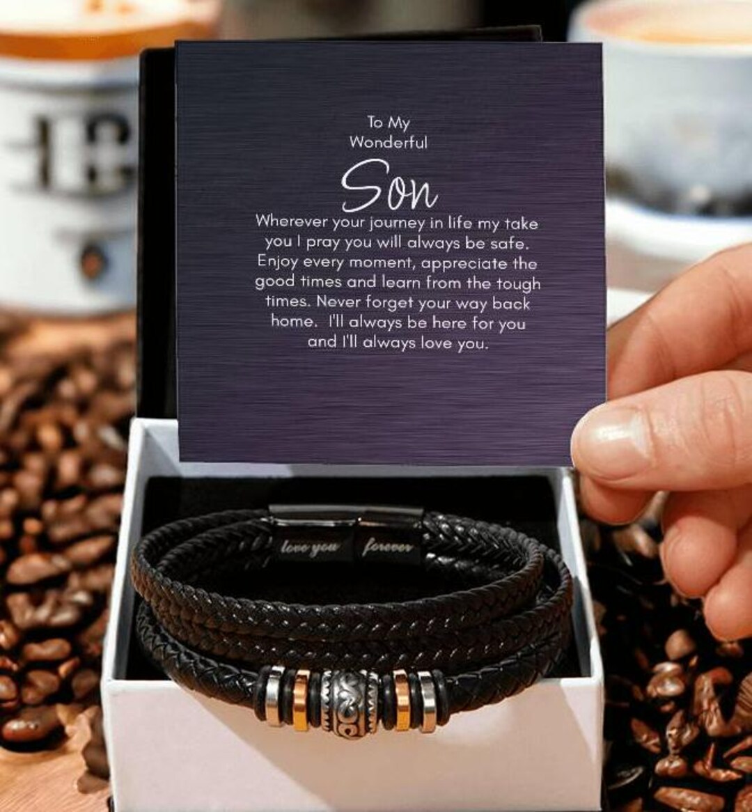 To My Son Gift Bracelet, Gift for Son, Son Birthday, Christmas ...