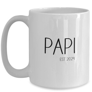 Papi Est 2024 Mug, Papi to Be Gifts, Dad Announcement, Going to Be a ...