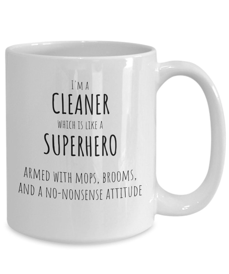 Gift for Cleaner, Funny Cleaning Lady Present, Superhero, Cleaner ...