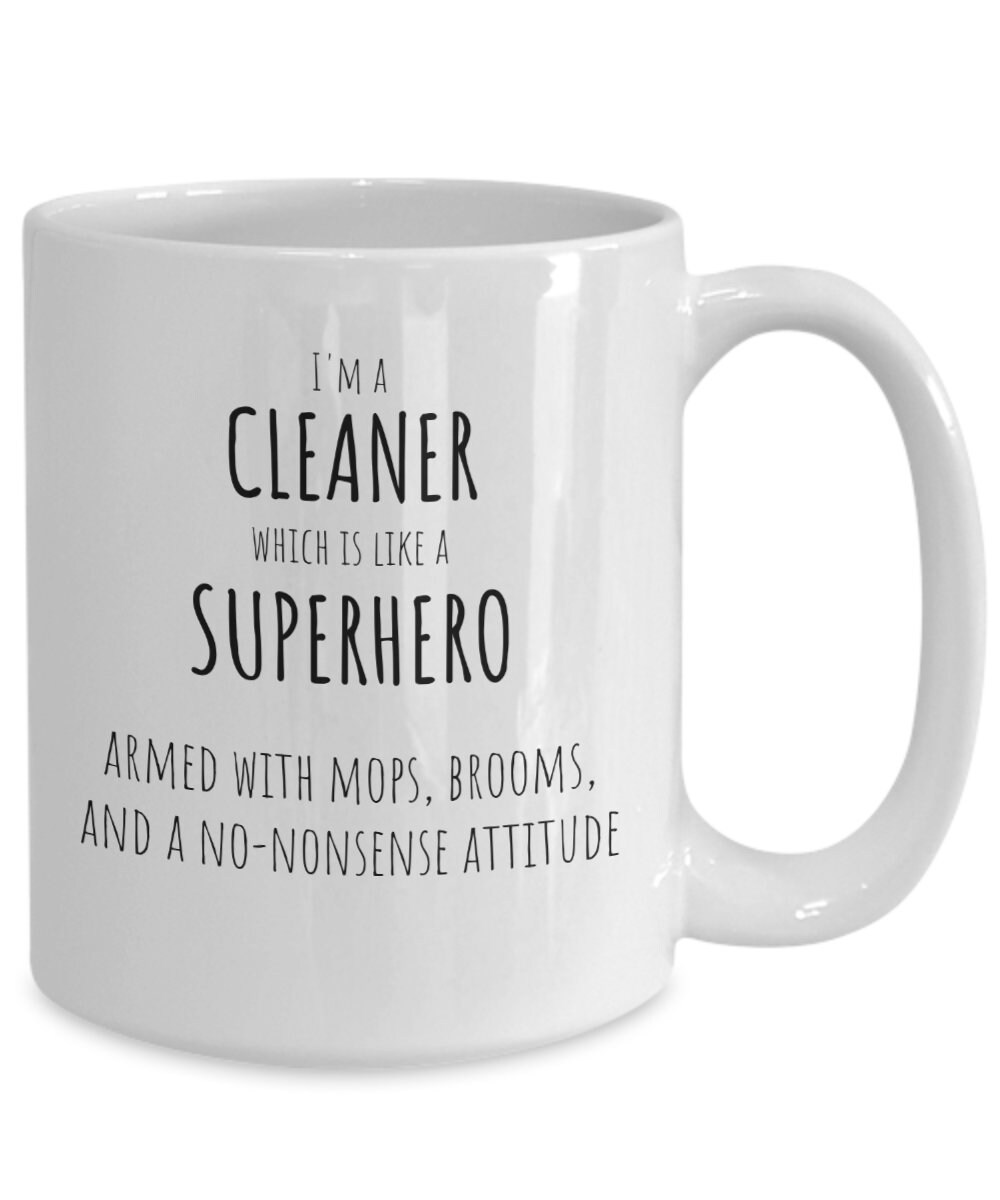 Gift for Cleaner, Funny Cleaning Lady Present, Superhero, Cleaner ...