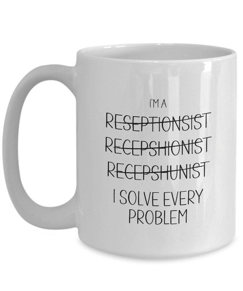 Receptionist Gift, Funny Receptionist Coffee Mug, Coworker Gift ...