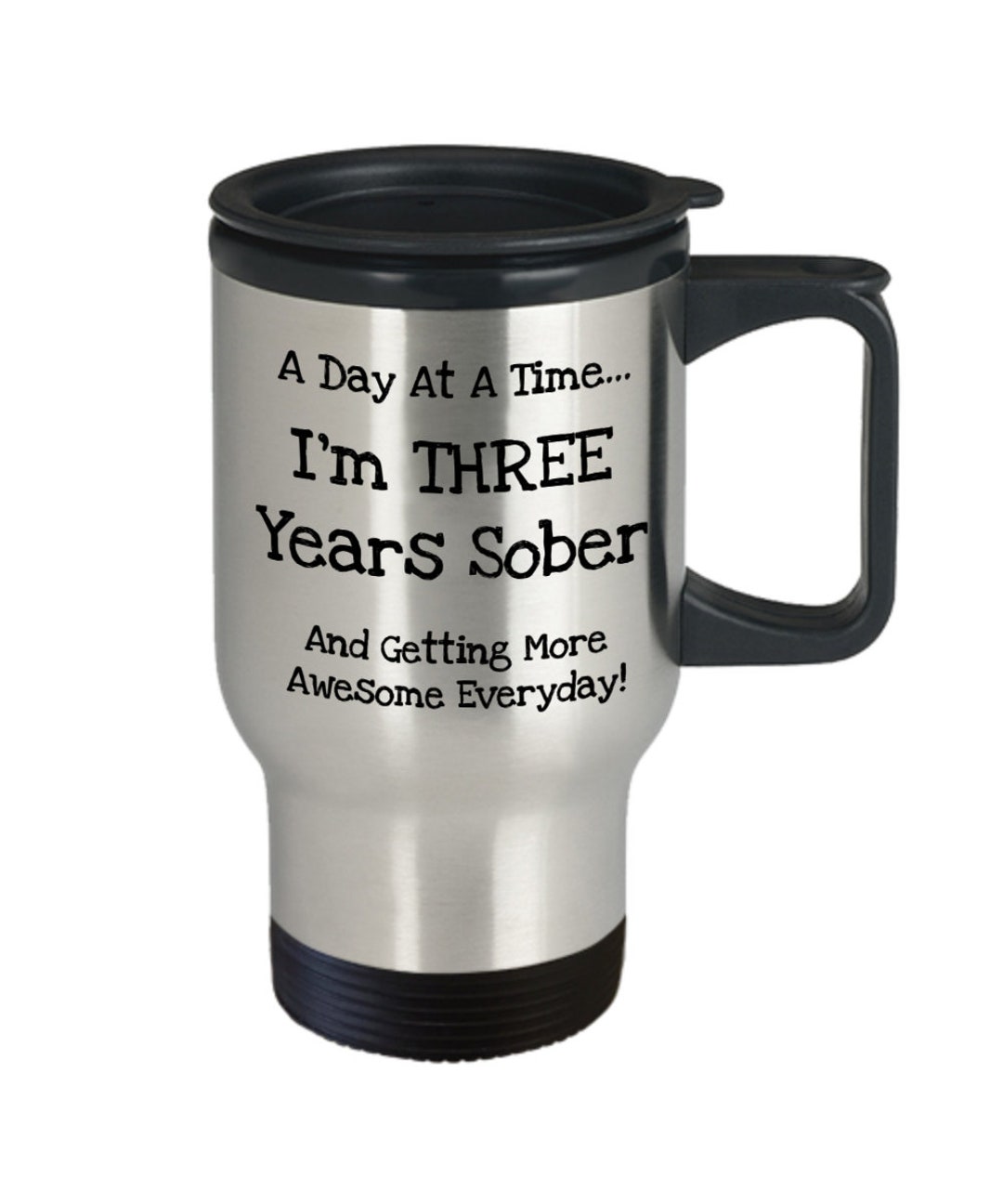 3 Years Sober Travel Mug, Three Years Sober Gift, AA Mug, Alcoholics ...