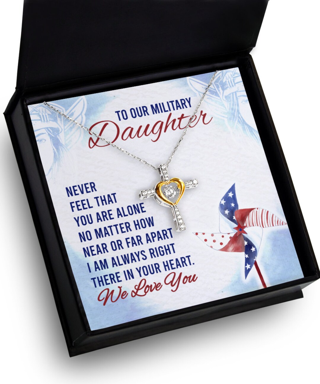 To Our Military Daughter Necklace, Army, Marine Daughter Gifts ...