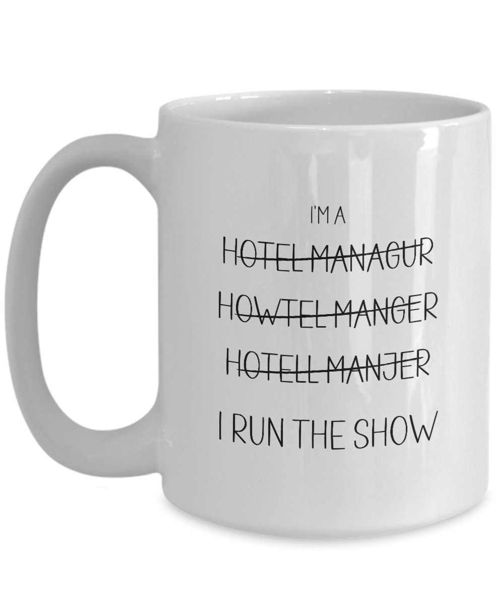 Hotel Manager Gift, Funny Hotel Manager Coffee Mug, Boss Gift, Coworker ...