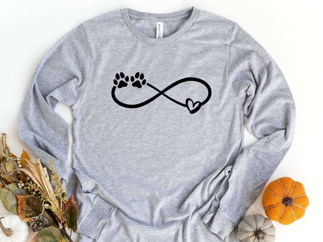 Infinity Long Sleeve Shirt, Infinity Paw Shirt, Infinity Heart Shirt ...