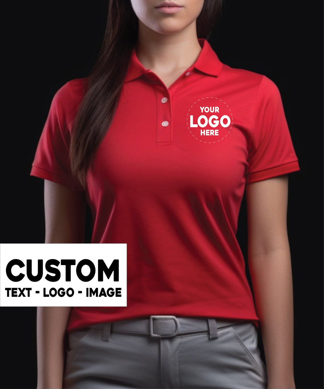 Personalized Polo Shirt for Men & Women - Custom Business Logo, Monogrammed Team Polos ...