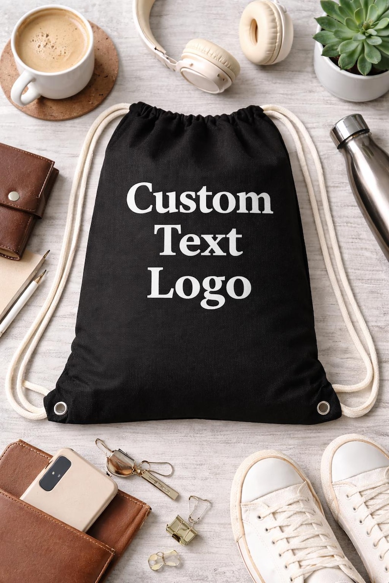 Drawstring Backpack: Personalized Cotton Canvas (lightweight, Durable ...