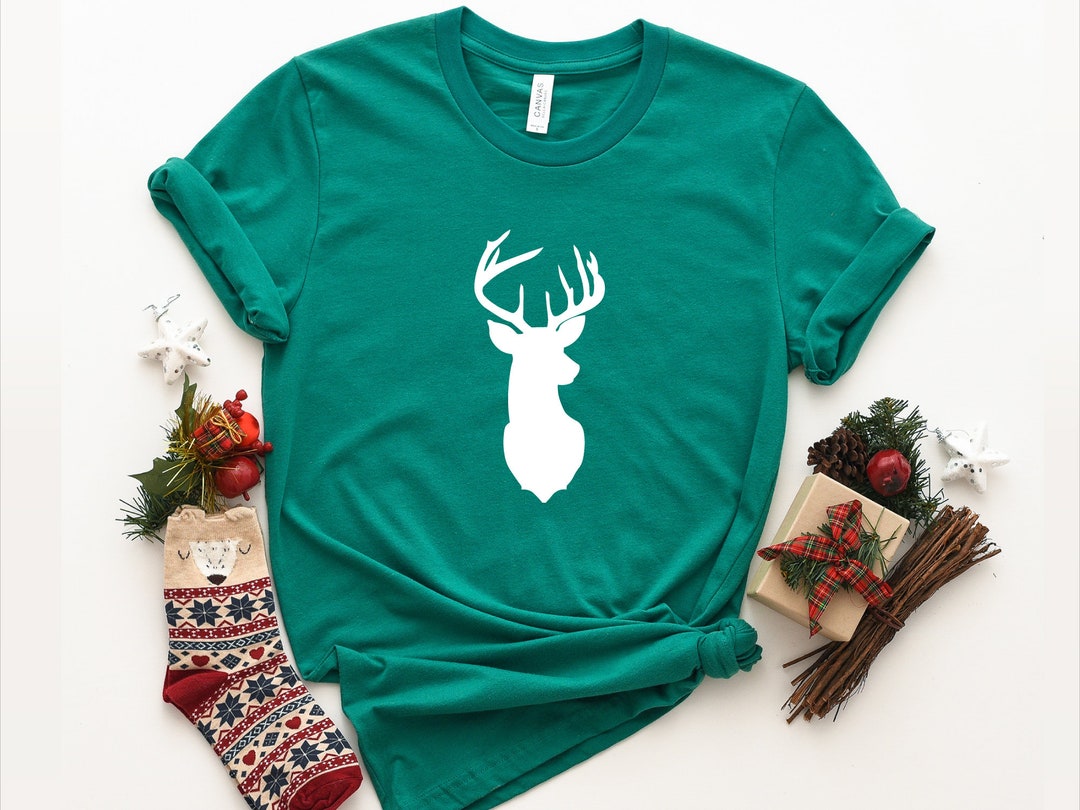 Deer Shirt, Stag Shirt, Deer Silhouette Tee, Stag Silhouette Tee, Deer ...
