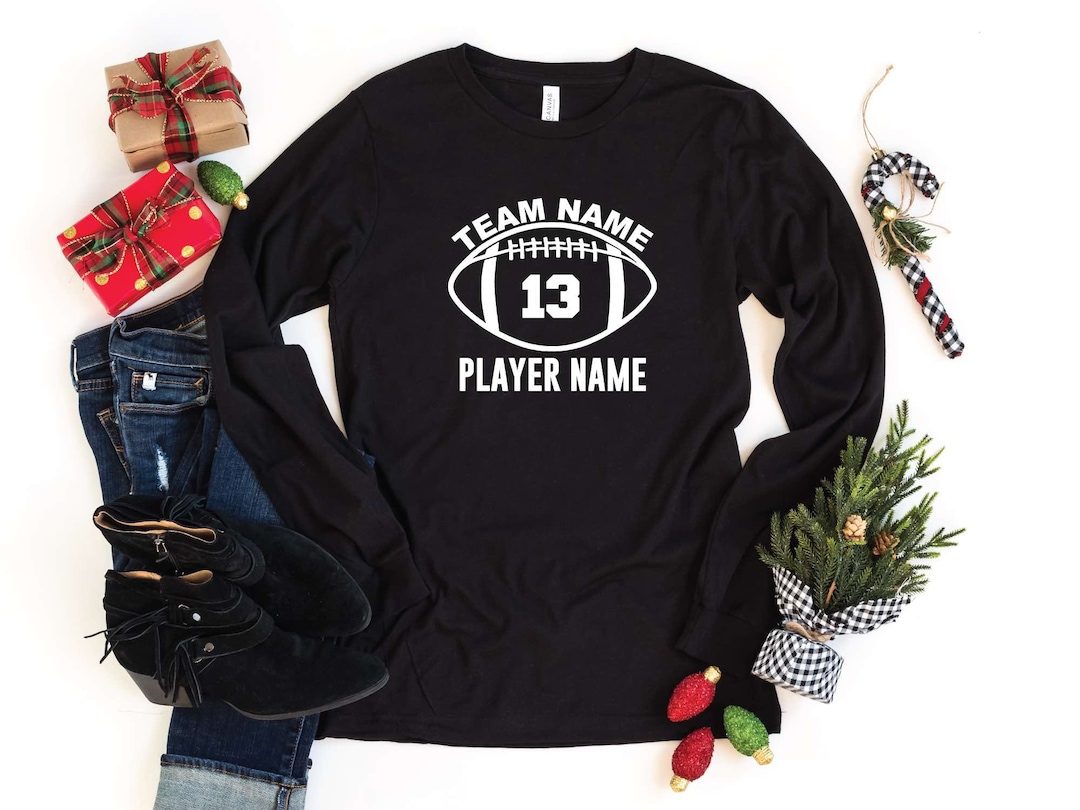 Custom Football Long Sleeve Shirt, Personalized Football Shirt ...