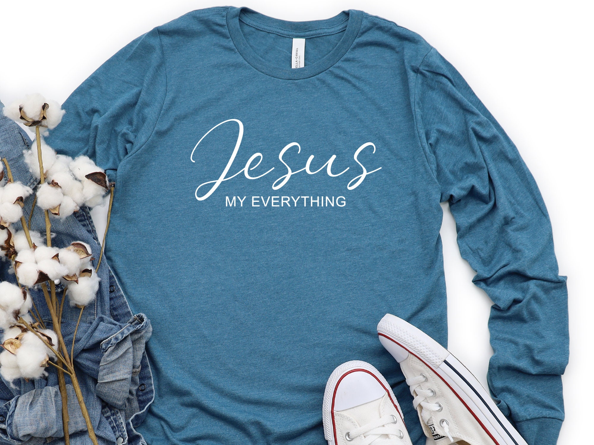 Jesus Long Sleeve Shirt Religious Shirt Faith Shirt Etsy