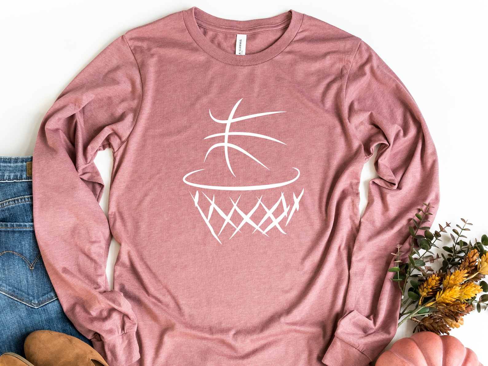 Basketball Long Sleeve Shirt, Basketball Player Tee, Sports Fan Top ...