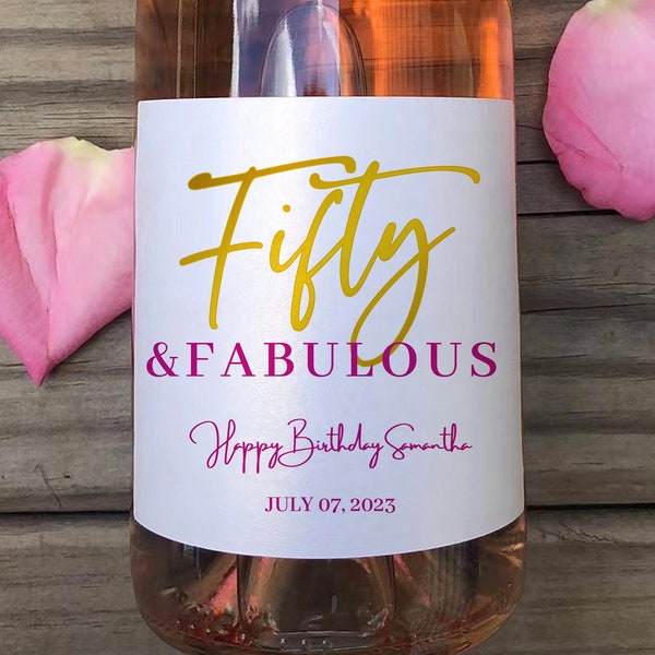 50th Birthday Labels - Etsy