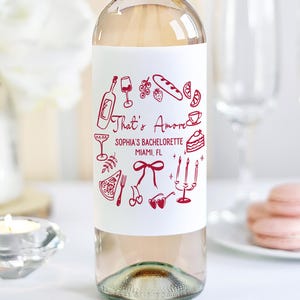 That's Amore Bachelorette Champagne Labels/italian Bridal Shower ...