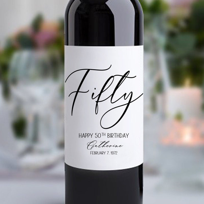 50th Birthday Labels - Etsy