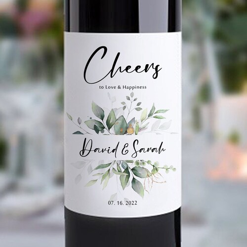 Engagement Wine Label/engagement Gift/personalized Engagement - Etsy