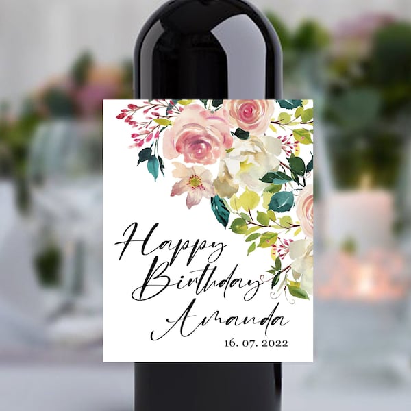 Personalized Wine Bottles for Birthday - Etsy