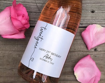 Custom 21st Birthday Champagne Label, Finally 21 Twenty One Wine, Funny ...