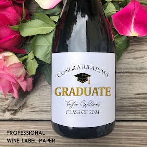Graduation Champagne Label Personalized Graduation Gift for Her College ...