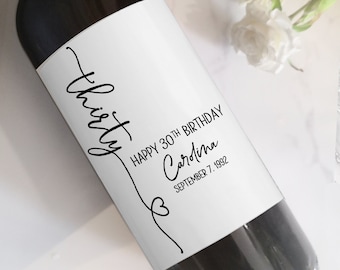 Talk Thirty to Me Mini-alcohol Bottle Tags for 30th Birthday Parties - Etsy