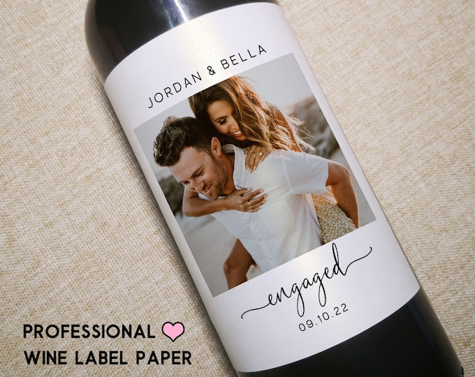 PRINTED Custom Wine Bottle Label, Personalized Wine Label, Your Image ...