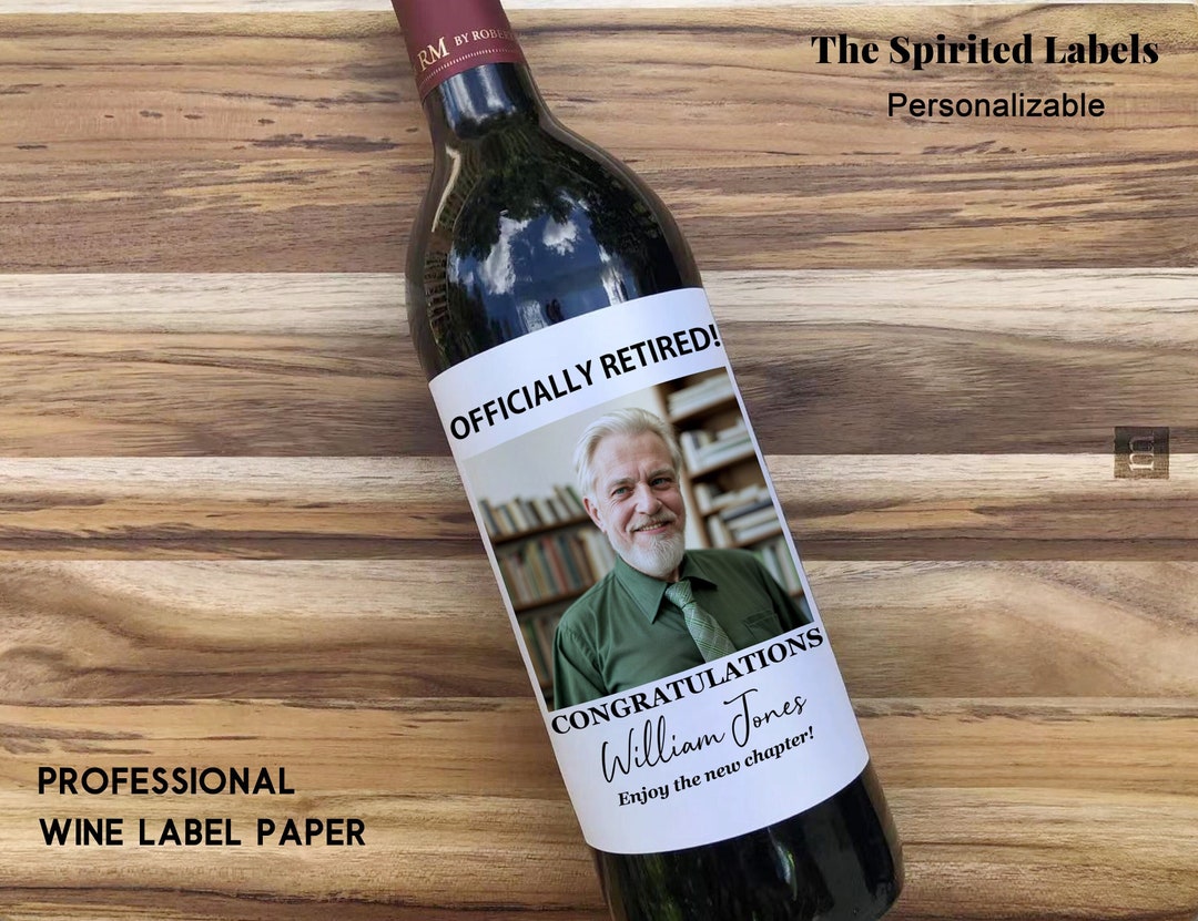 Unique Retirement Gifts/retirement Wine Label/retirement Party ...