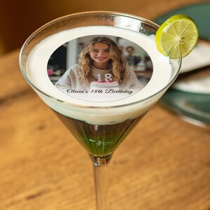 Happy Birthday Personalized Edible Cocktail Topper/photo Drink Topper ...