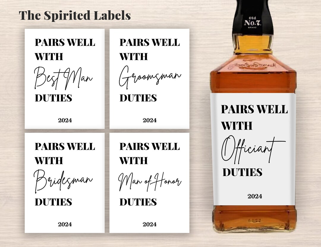 Groomsmen Whiskey Label/groomsmen Custom Whiskey Label/groomsman Liquor ...