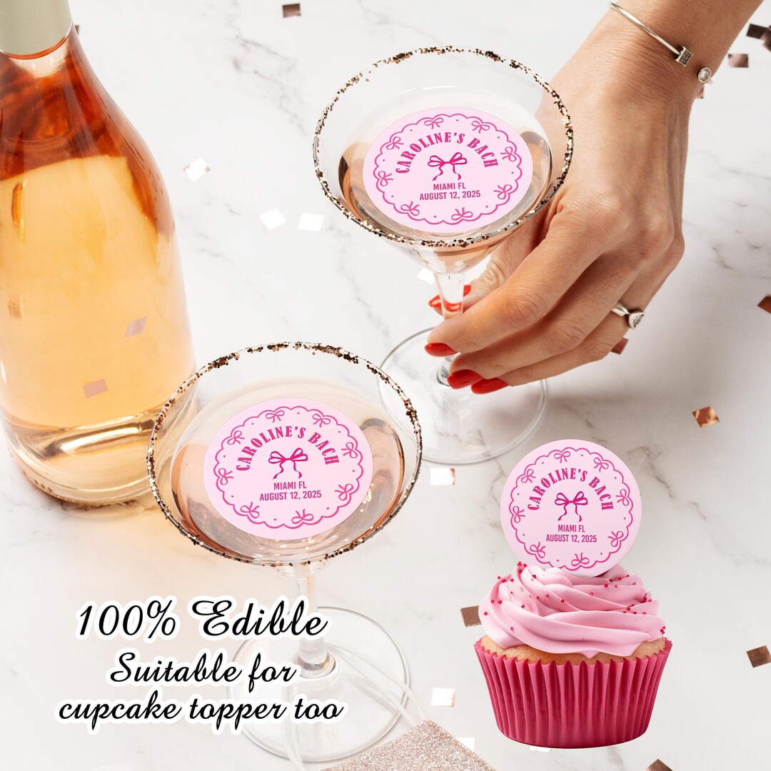 Personalized Bachelorette Drink Toppers/edible Cocktail Toppers or ...