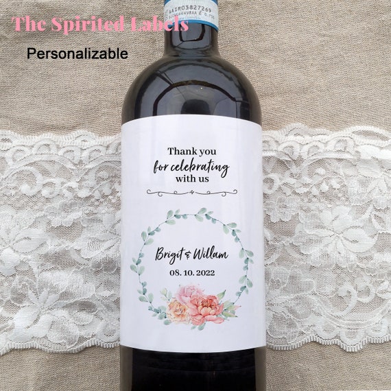 Engagement Wine Label/engagement Gift/personalized Engagement - Etsy