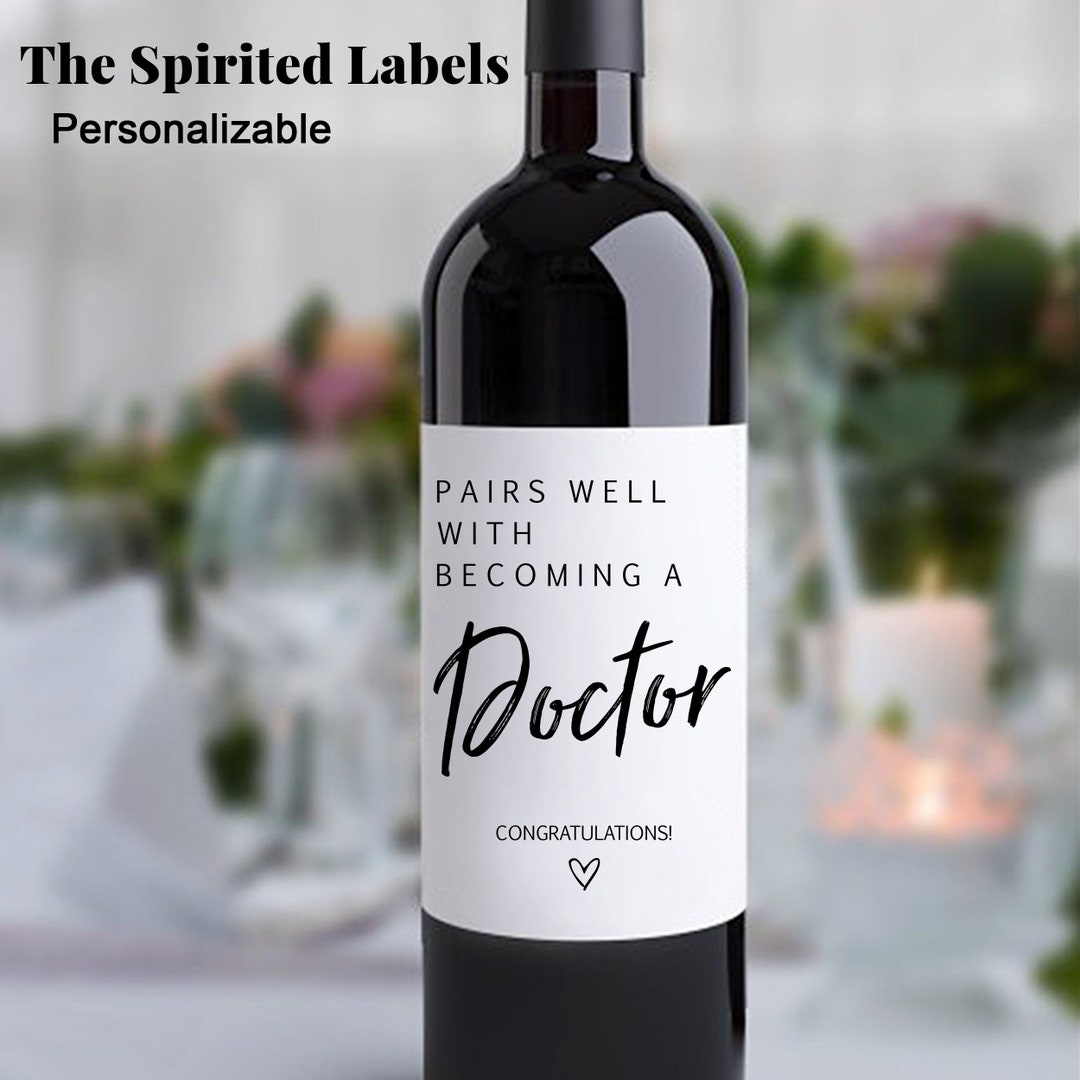 Doctoral Degree Wine Label/ Gift for Doctor's Degree/college Graduation ...