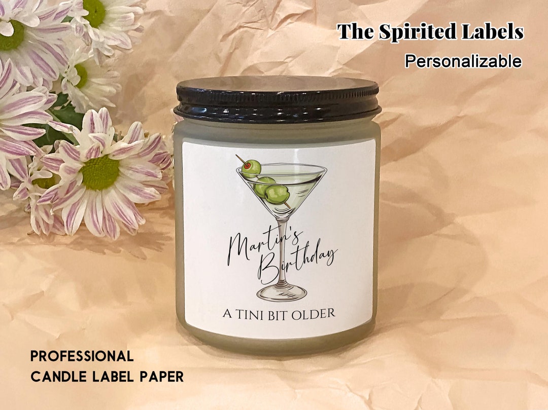 A Tini Bit Older Candle Label/custom Candle Labels/coffee Martini ...