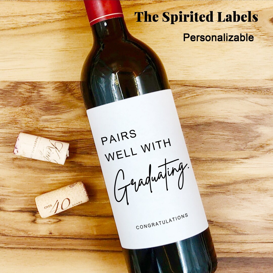 Custom Graduation Wine Label/graduation Gift/ Graduation Card/gift for ...