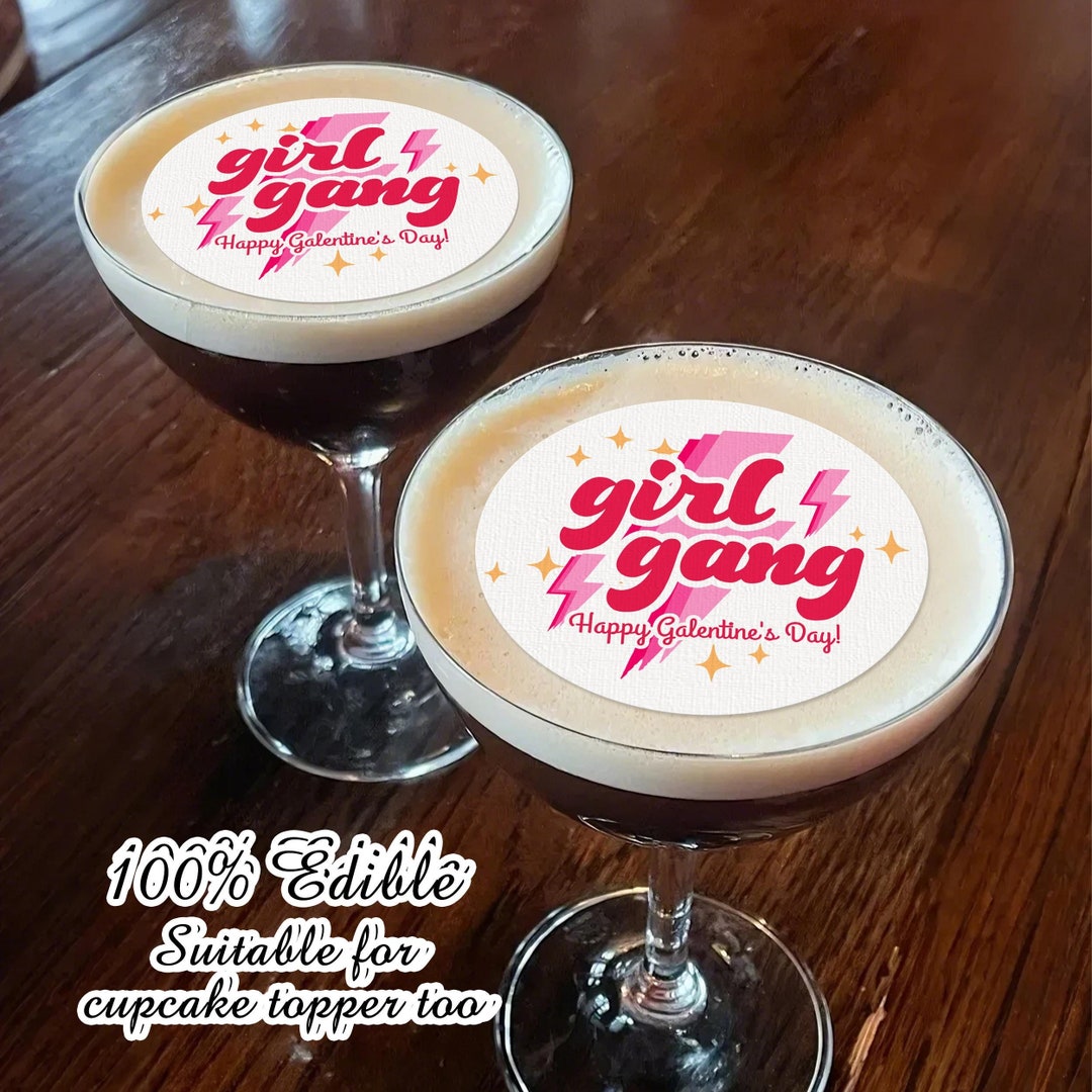 Edible Drink Toppers/girl Gang Cocktail Topper/galentines Day Party ...