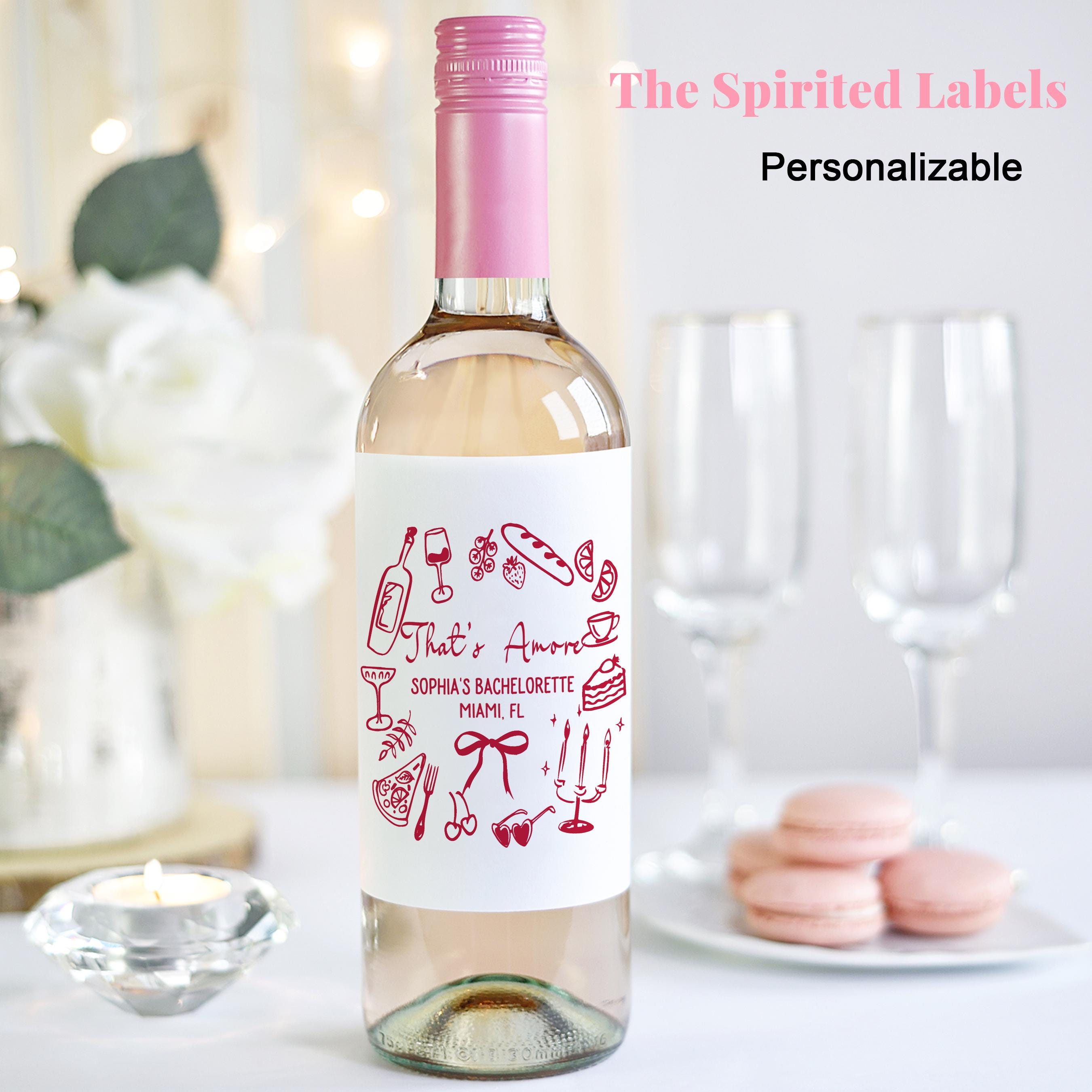 That's Amore Bachelorette Champagne Labels/italian Bridal Shower ...