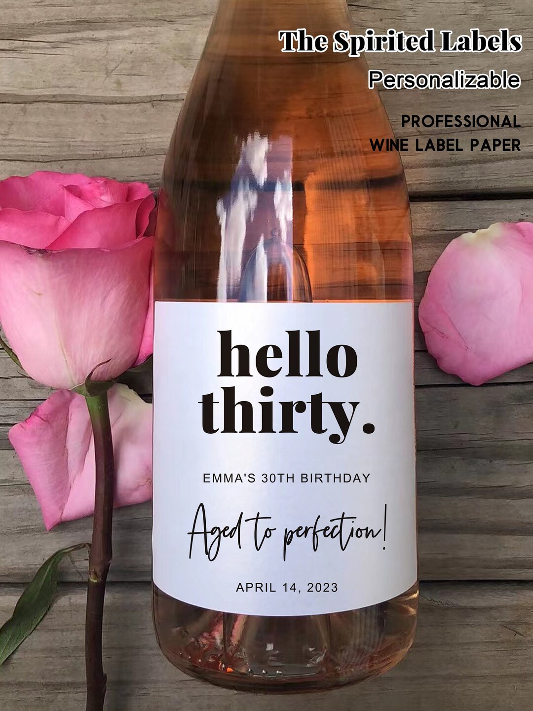 Custom 30th Birthday Wine Label/40th Birthday Gift/personalized THIRTY ...